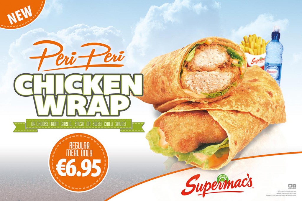 NEW Peri Peri Chicken Wrap | Supermac's Ireland